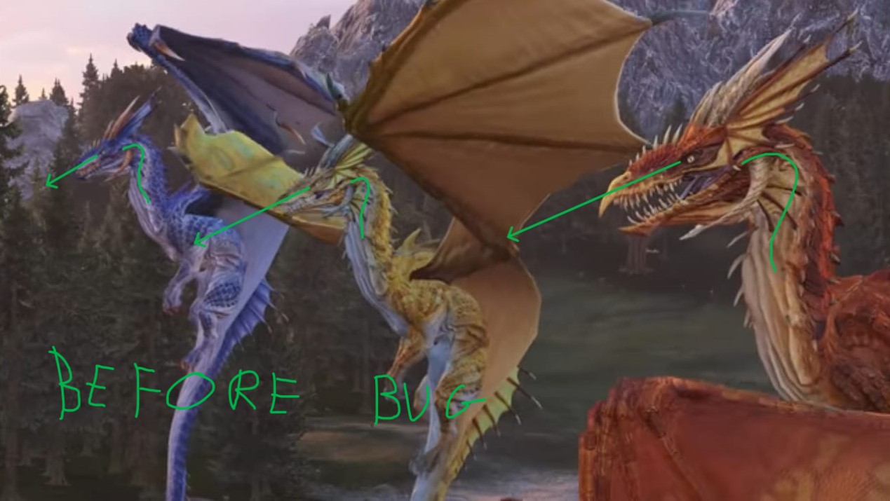 Dragon Breath attack animation bug / Buggy Dragon animation in battle ...