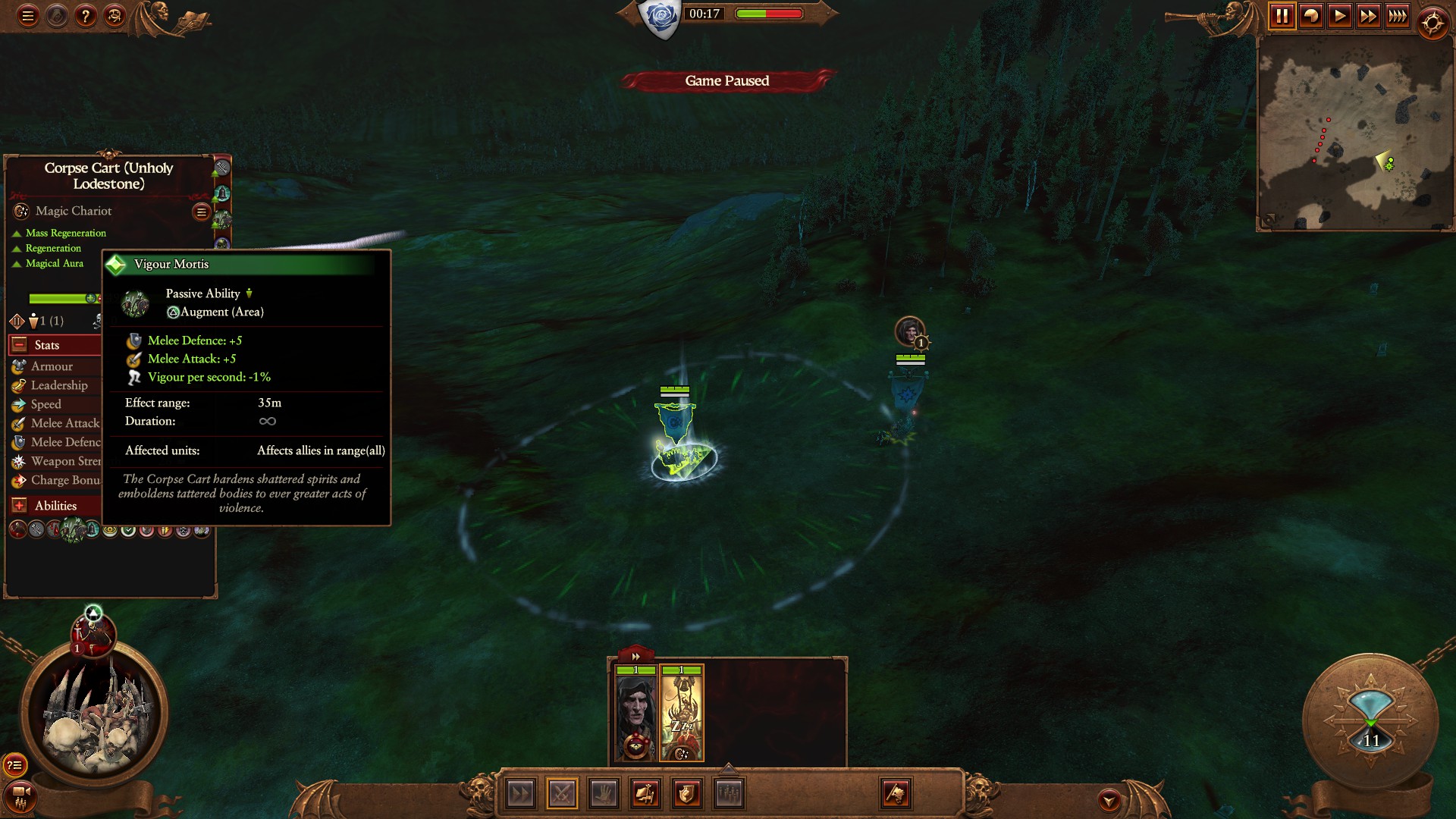 Vigour Mortis buff on Corpse Carts isn't applying to "self" - Total War ...