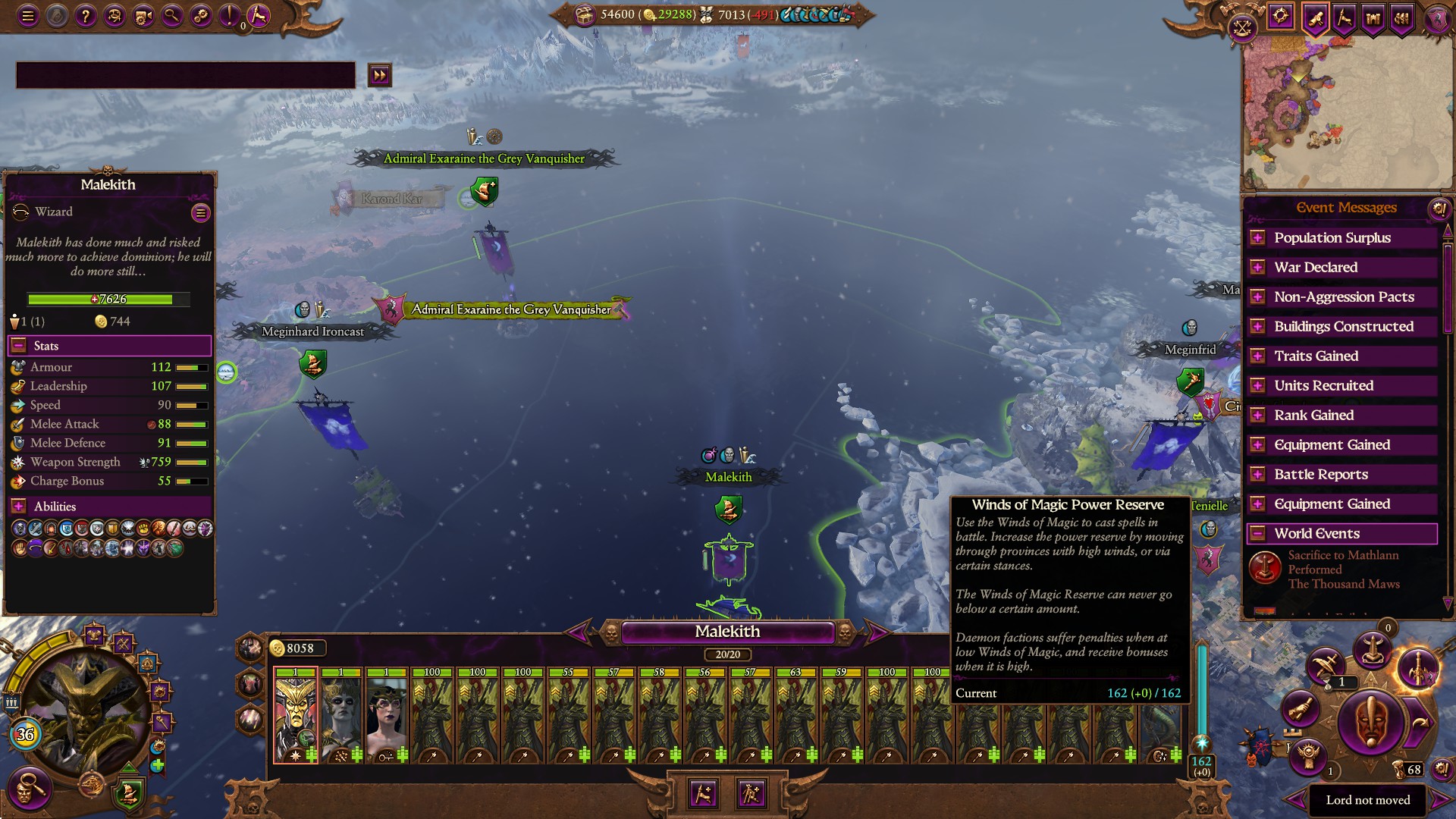 Winds of Magic resets from maximum to below maximum upon loading into ...