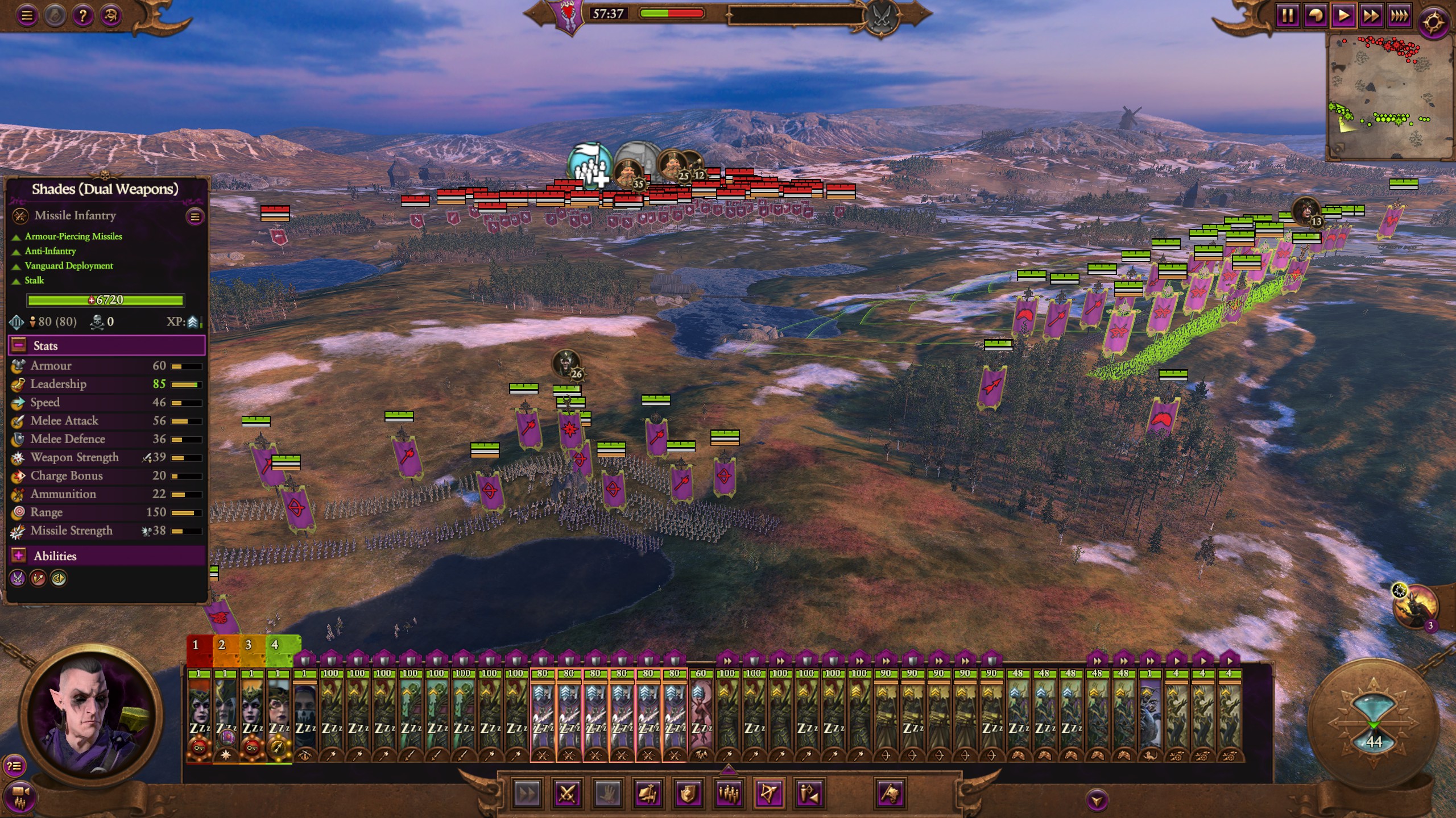 Dark elves ranged units don't shoot against dwarves in multiple armies battle - Total War: WARHAMMER