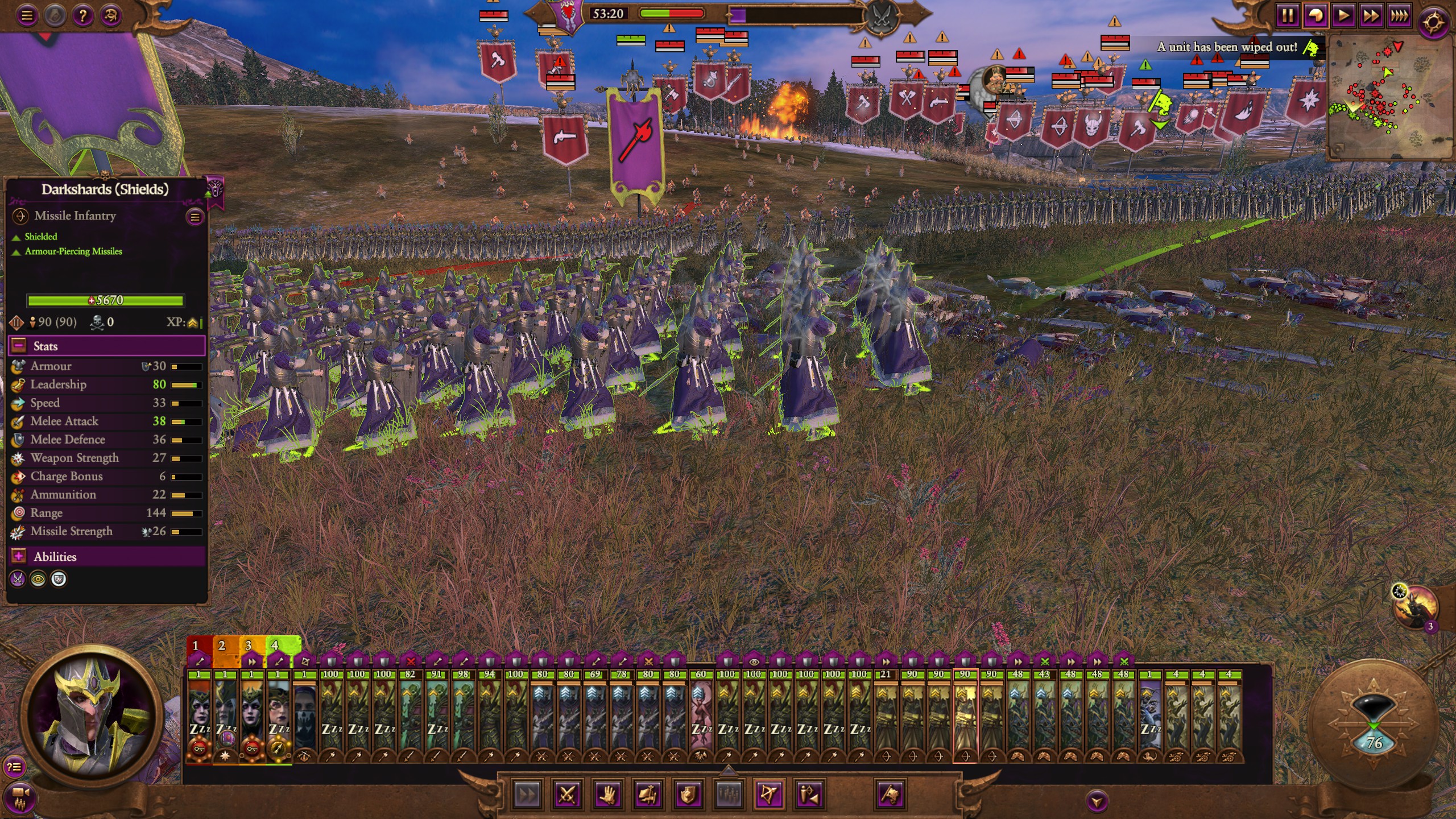 Dark elves ranged units don't shoot against dwarves in multiple armies battle - Total War: WARHAMMER