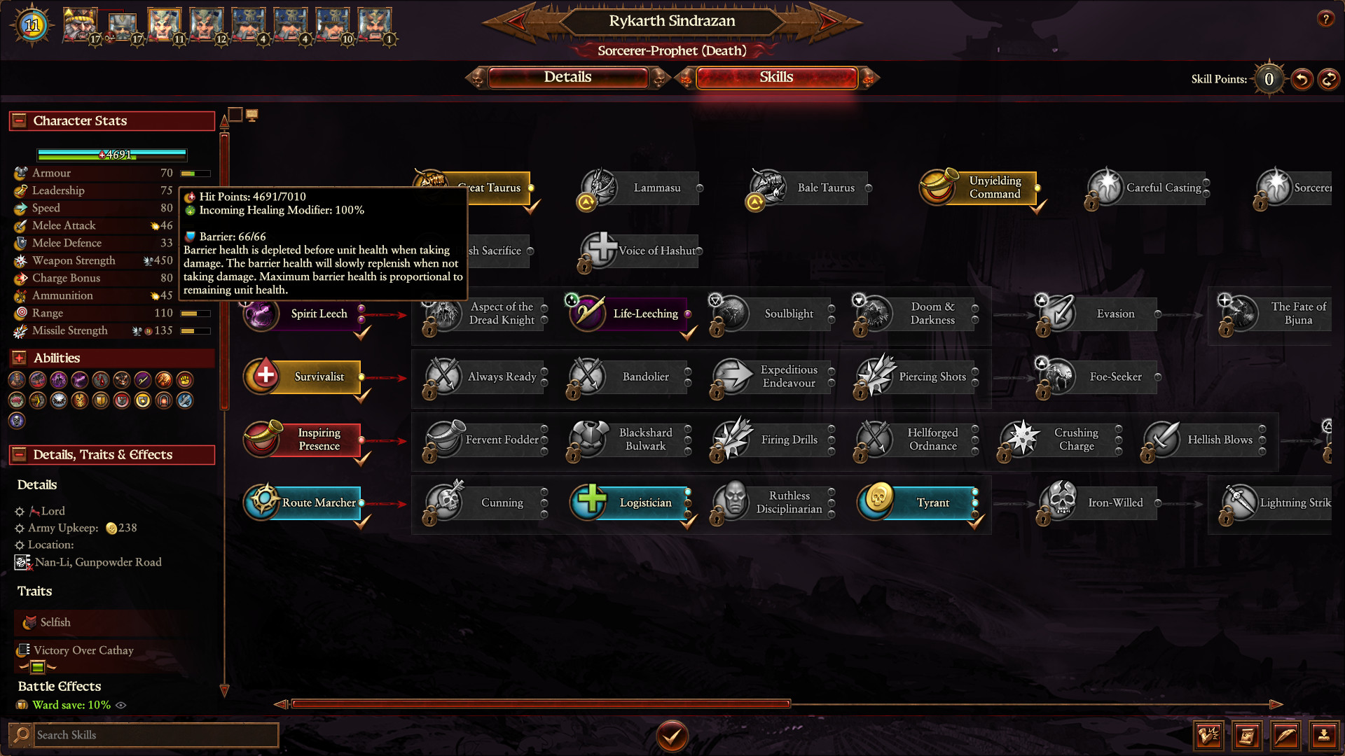 Barrier Increased by Health Bonus - Total War: WARHAMMER