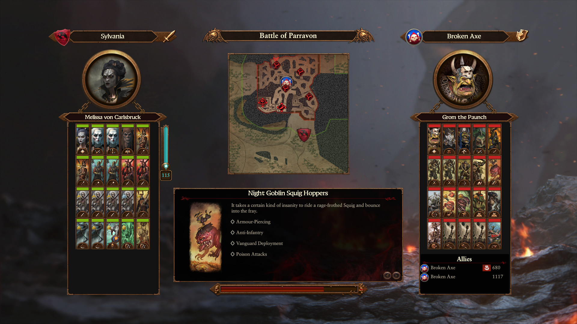 Parravon Siege Map is Courrone - Total War: WARHAMMER