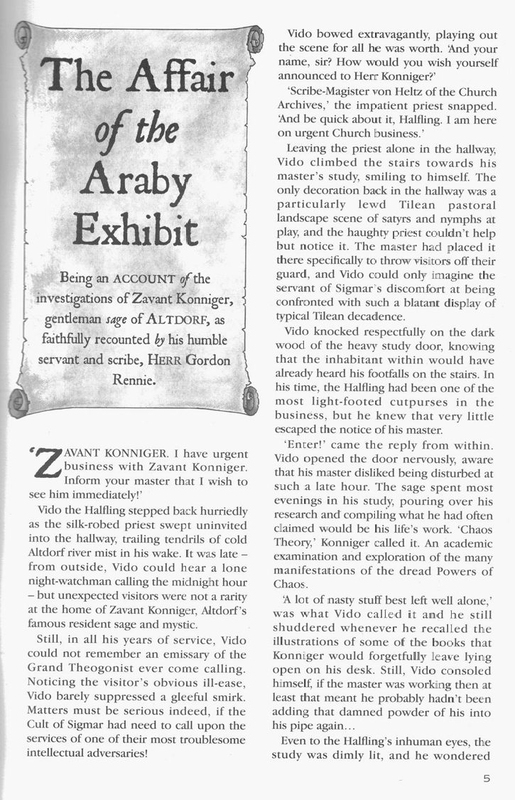 The Affair of the Araby Exhibit - Total War: Warhammer