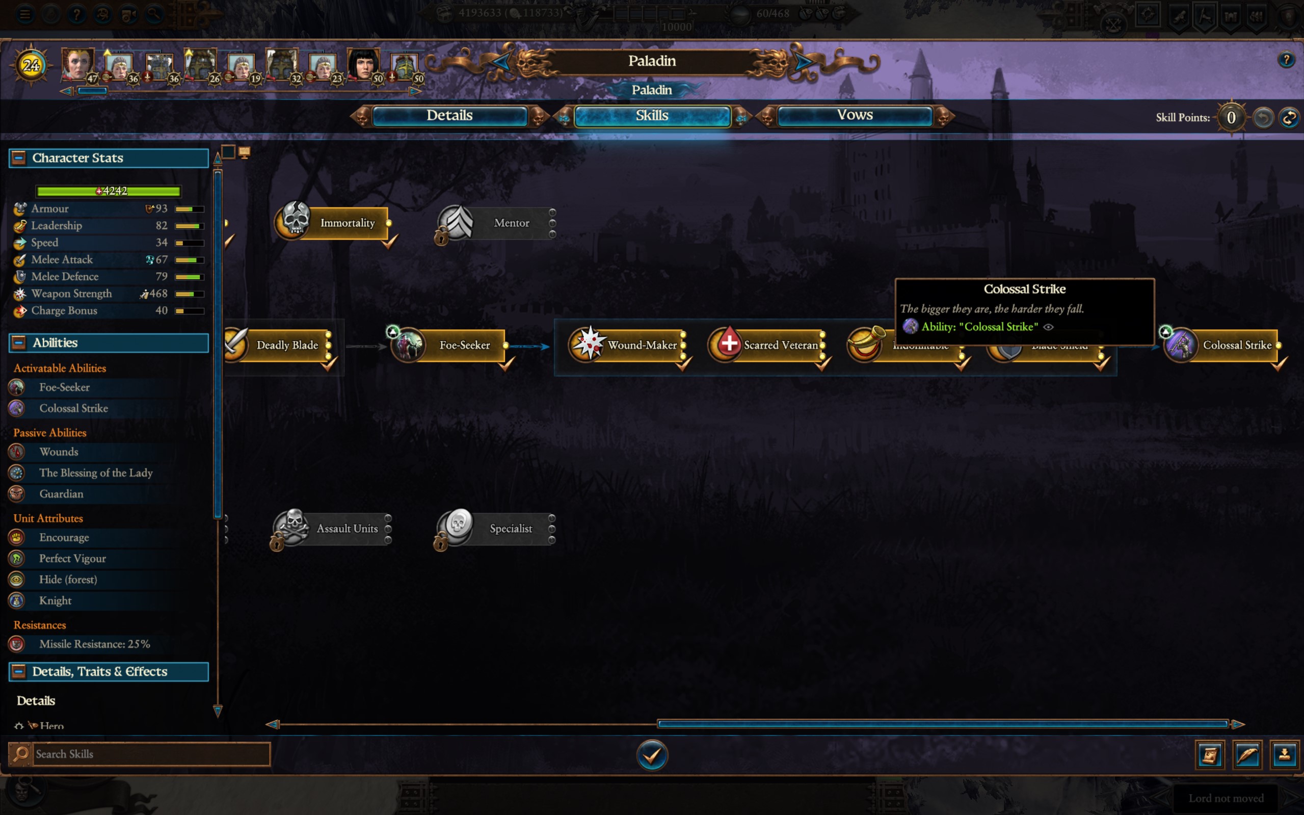 Gotrek is missing "Colossal Strike" - Total War: WARHAMMER