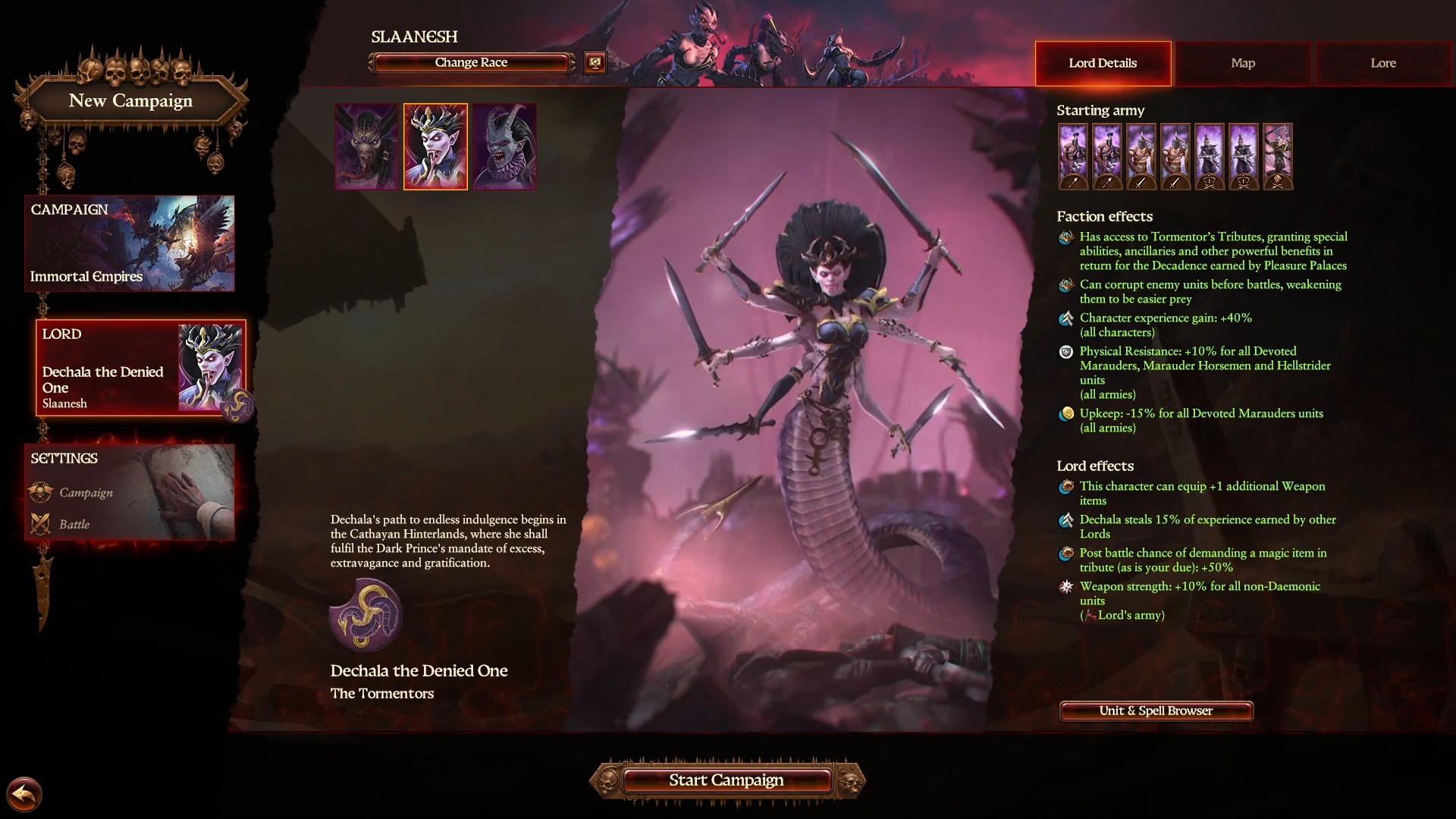 Tides of Torment: Dechala Starting Position & Lord Select Screen ...
