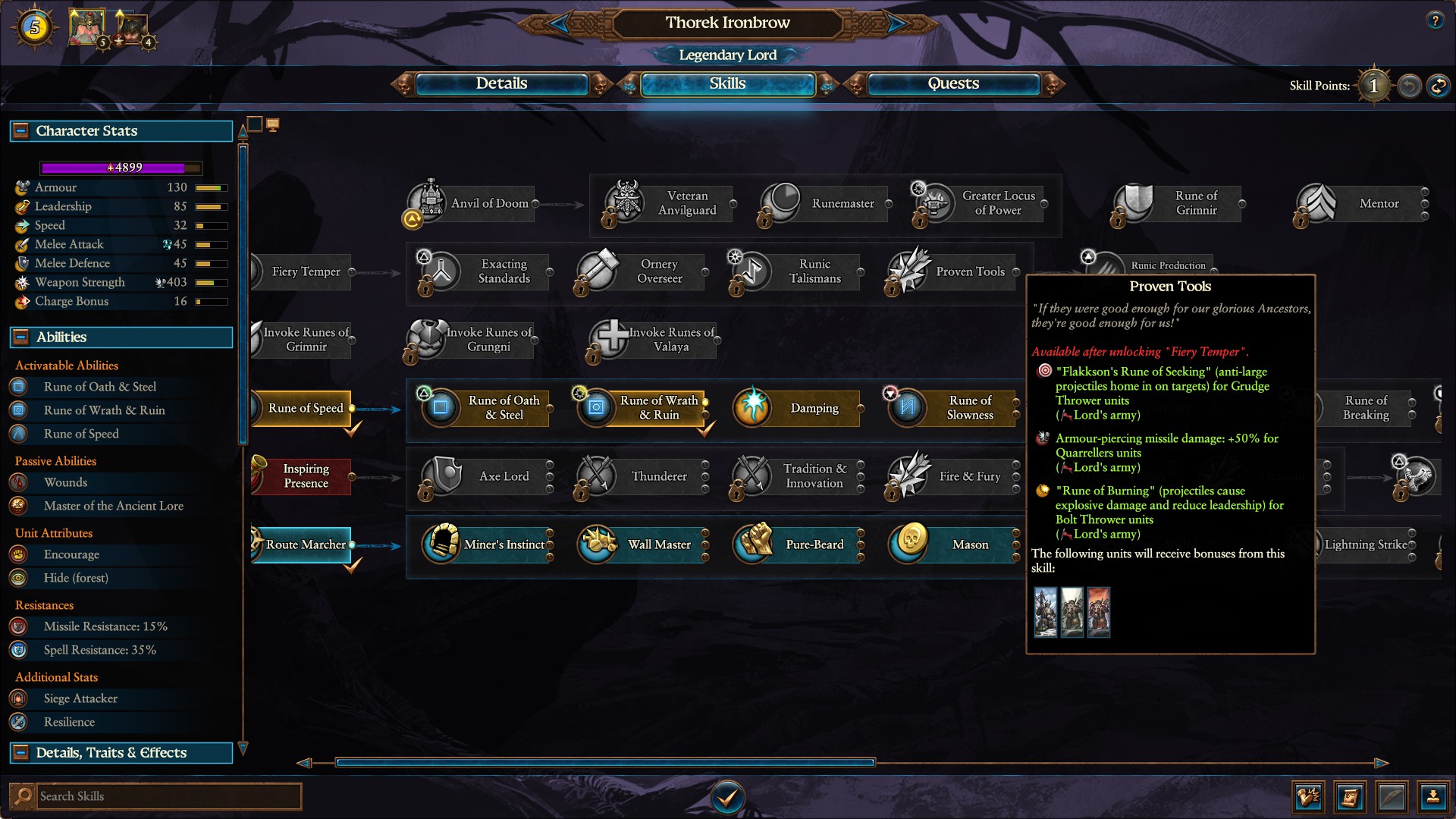 Missing unit cards from Thorek's unique skill tree - Total War: WARHAMMER