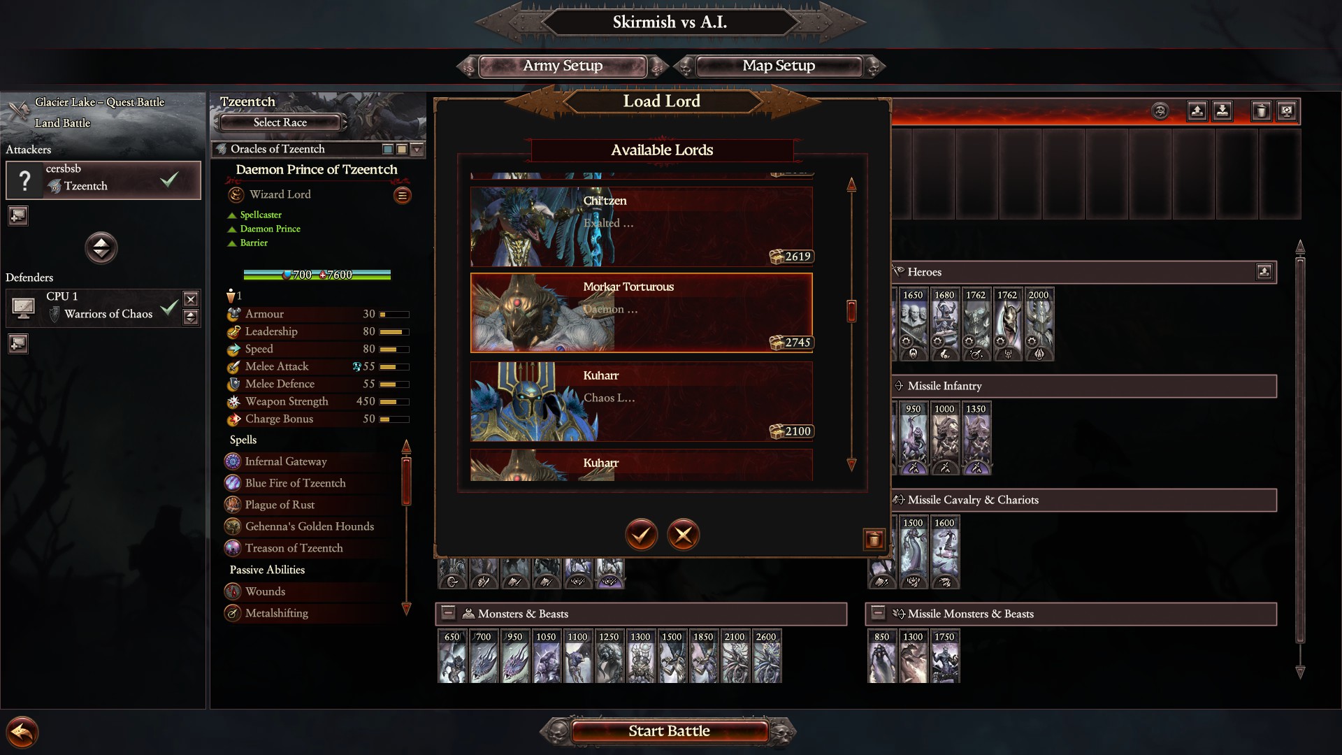 Can't load Daemon Prince characters in campaign - Total War: WARHAMMER