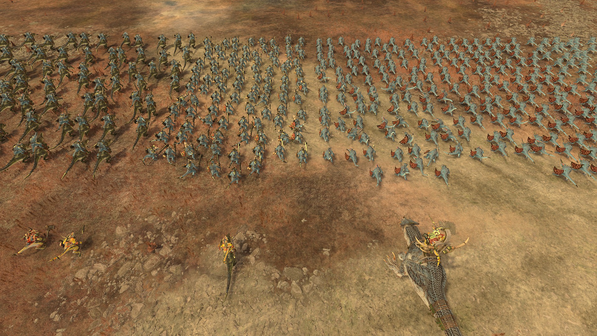 Lizardmen faction Cult of Sotek's Saurus units change colour depending ...