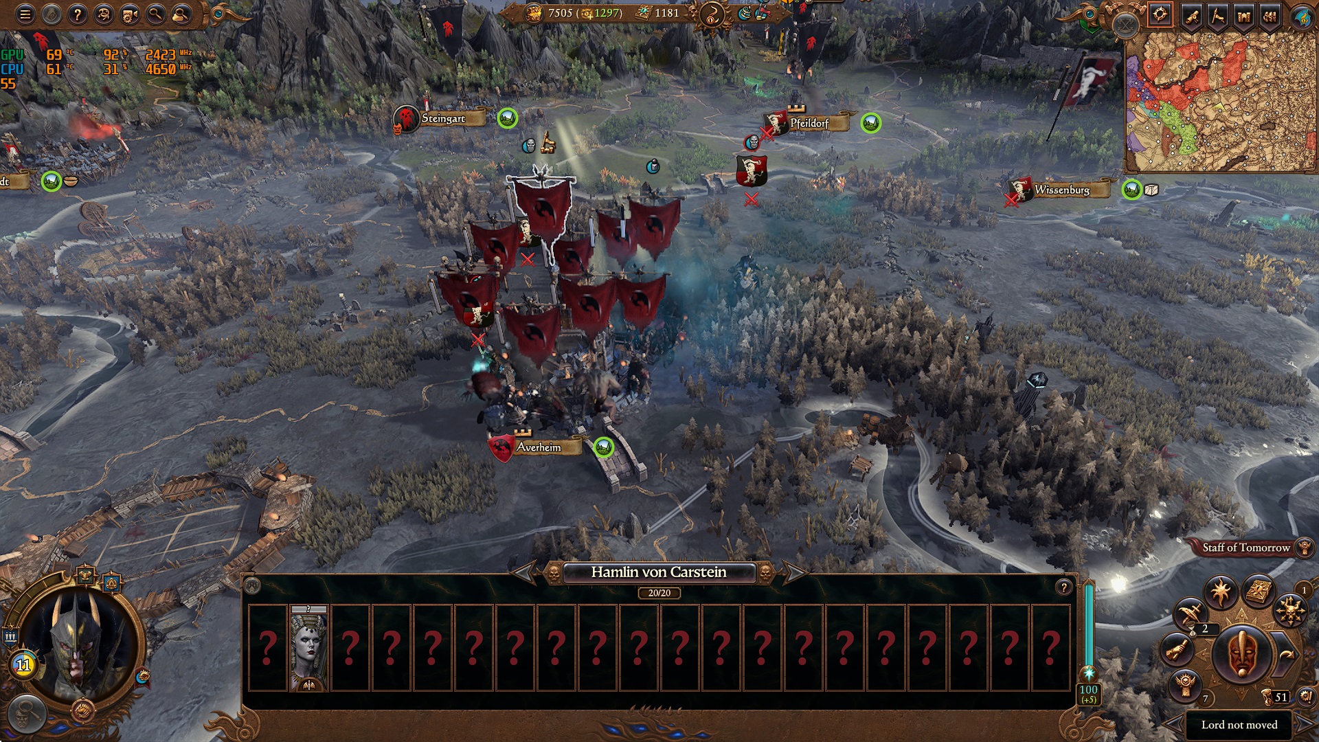 Vampire Counts blobbing armies on campaign map - Total War: WARHAMMER