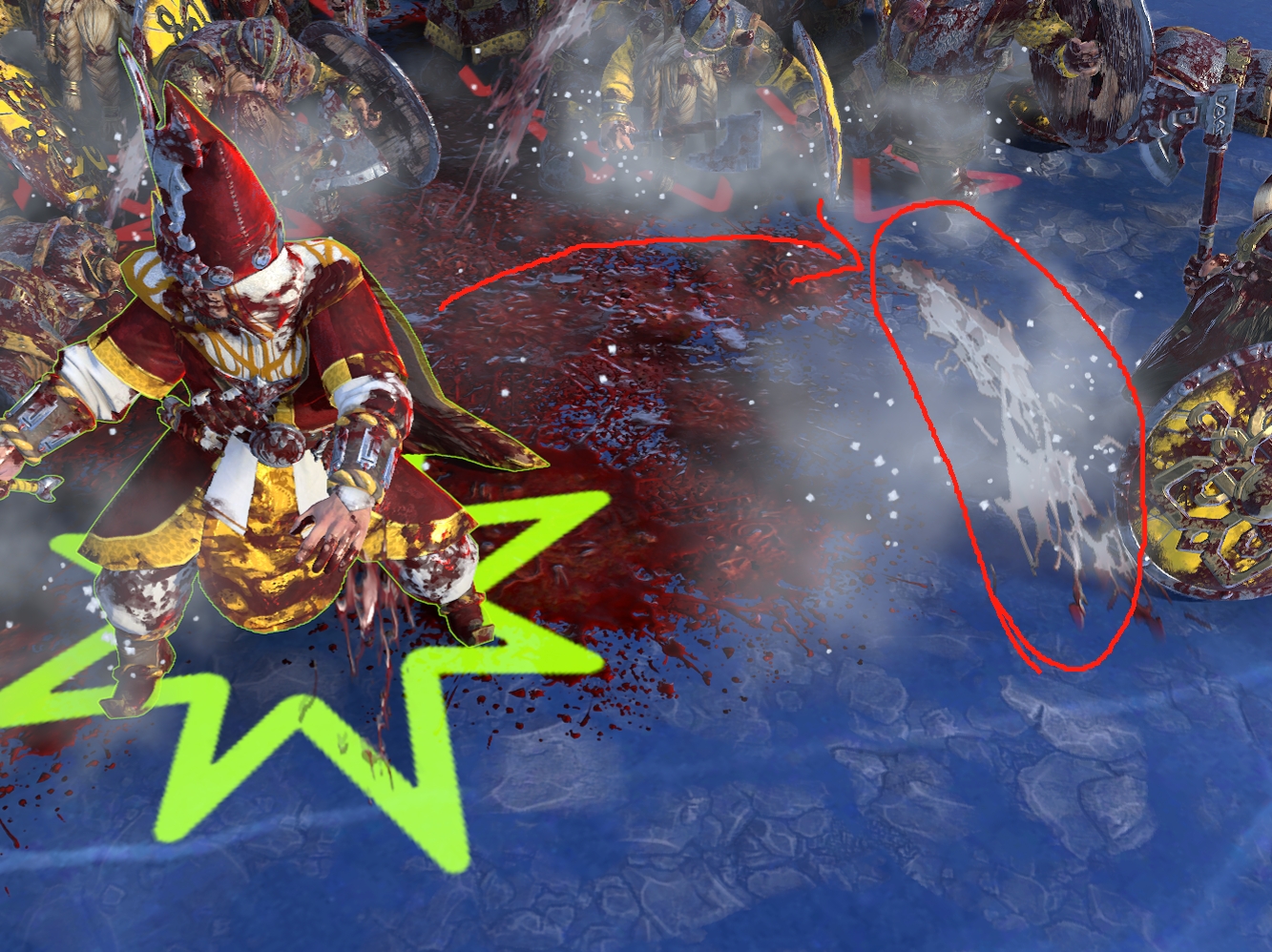 The blood splatter effect is extremely terrible. - Total War: WARHAMMER