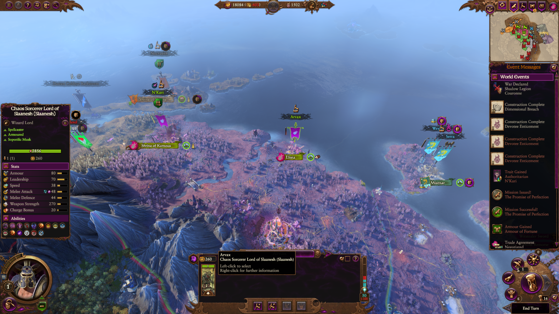 Slaanesh hero UI and unit card bug - Total War: WARHAMMER