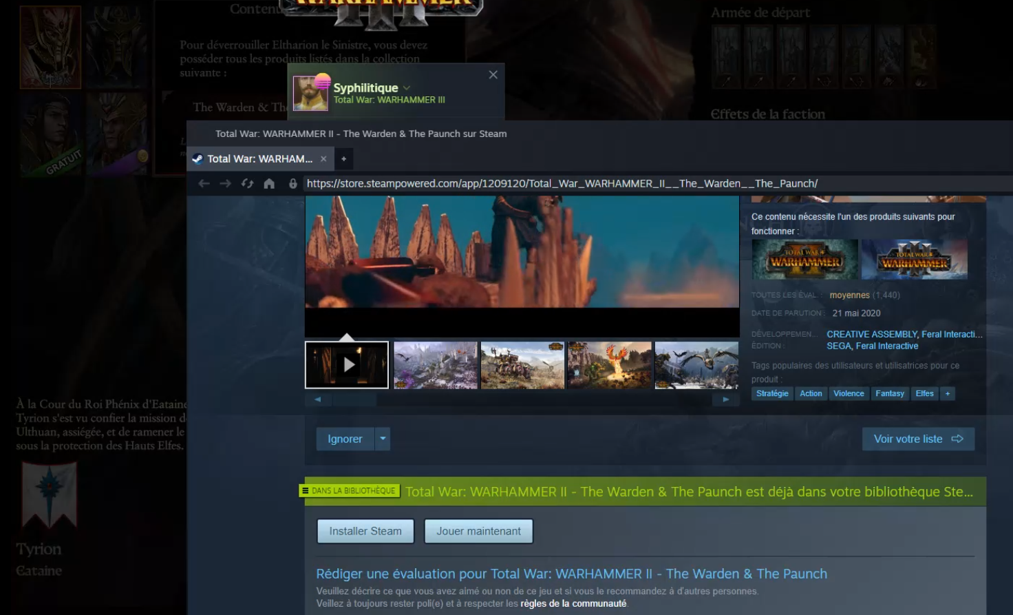 dlc from warhammer 1 and 2 not showing as playable/ owned in game ...