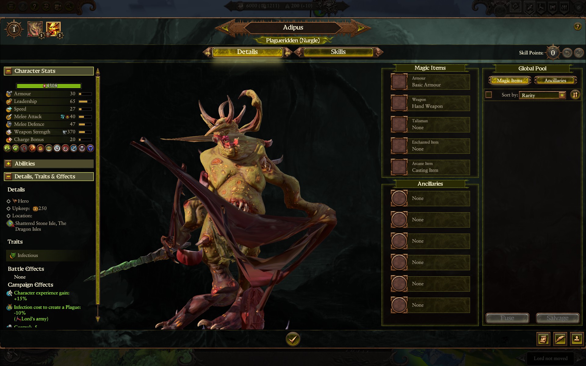 Plaugeridden hero Graphical Bug Campaign/Battle - Total War: WARHAMMER