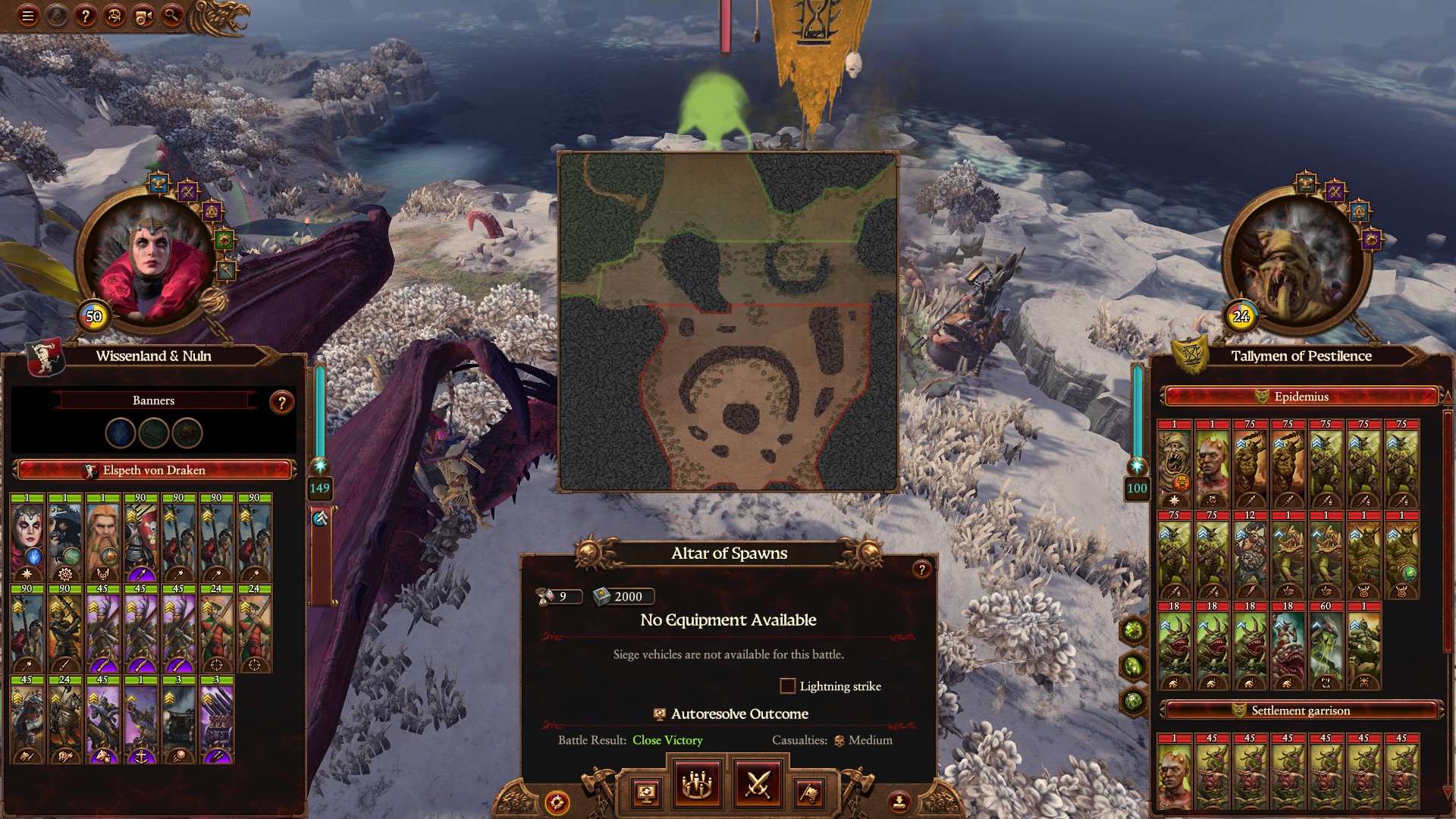 Altar of Spawns Using Wood Elf Defence Map - Total War: WARHAMMER