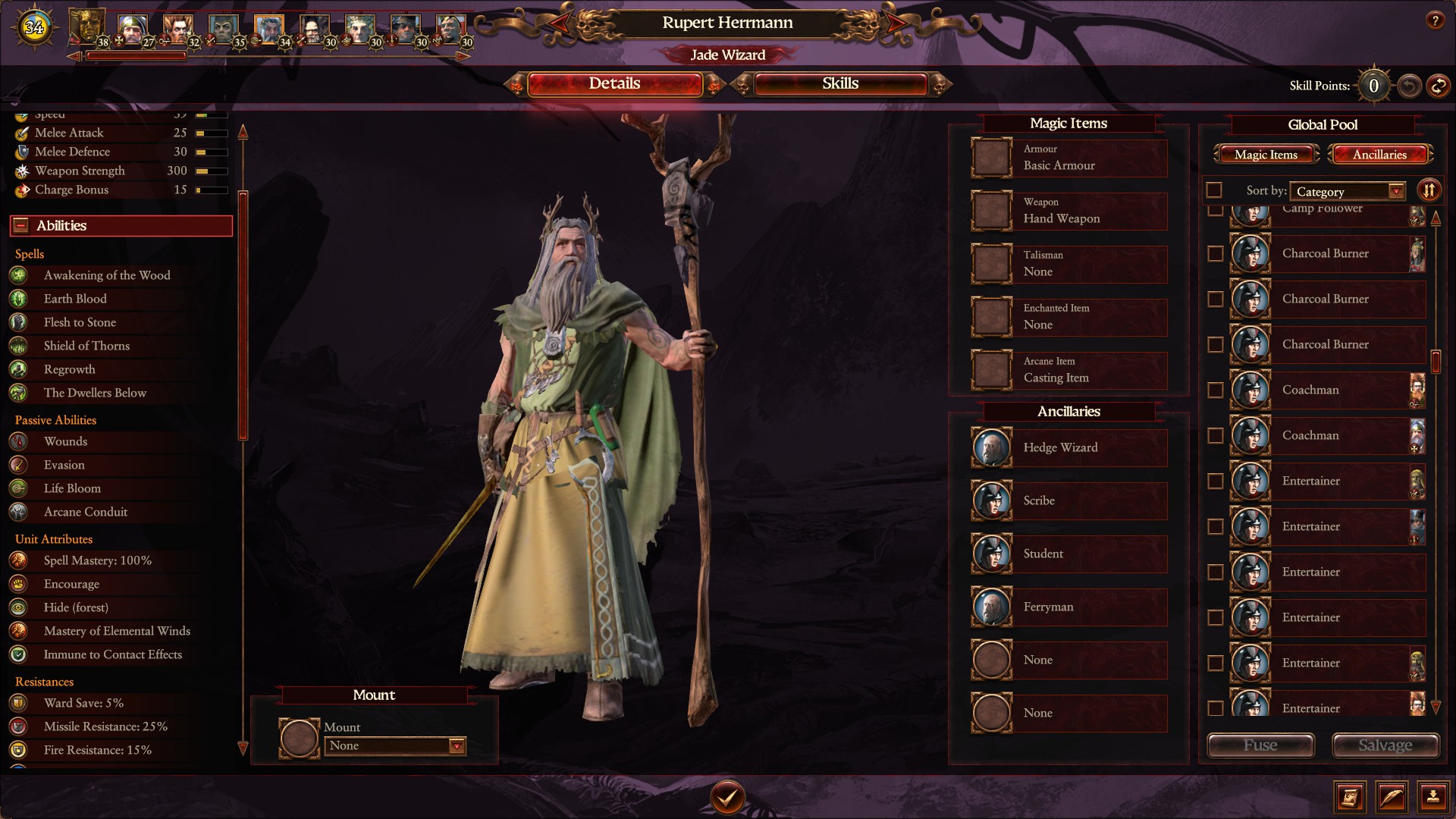 Jade Wizard loses Mastery of Elemental Winds trait when mounted on ...