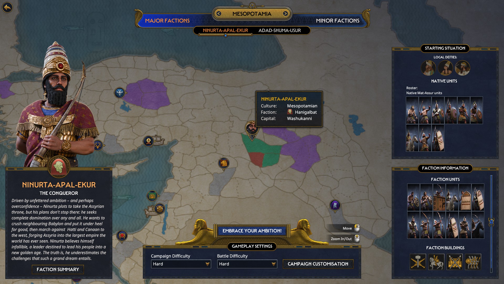 Hanigalbat faction capital wrong on campaign menu - Total War: Pharaoh