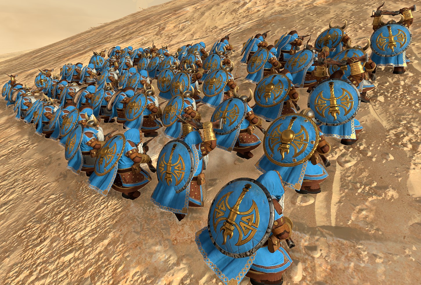 Dwarf Rangers (regular variant) missing their cloaks - Total War: Warhammer