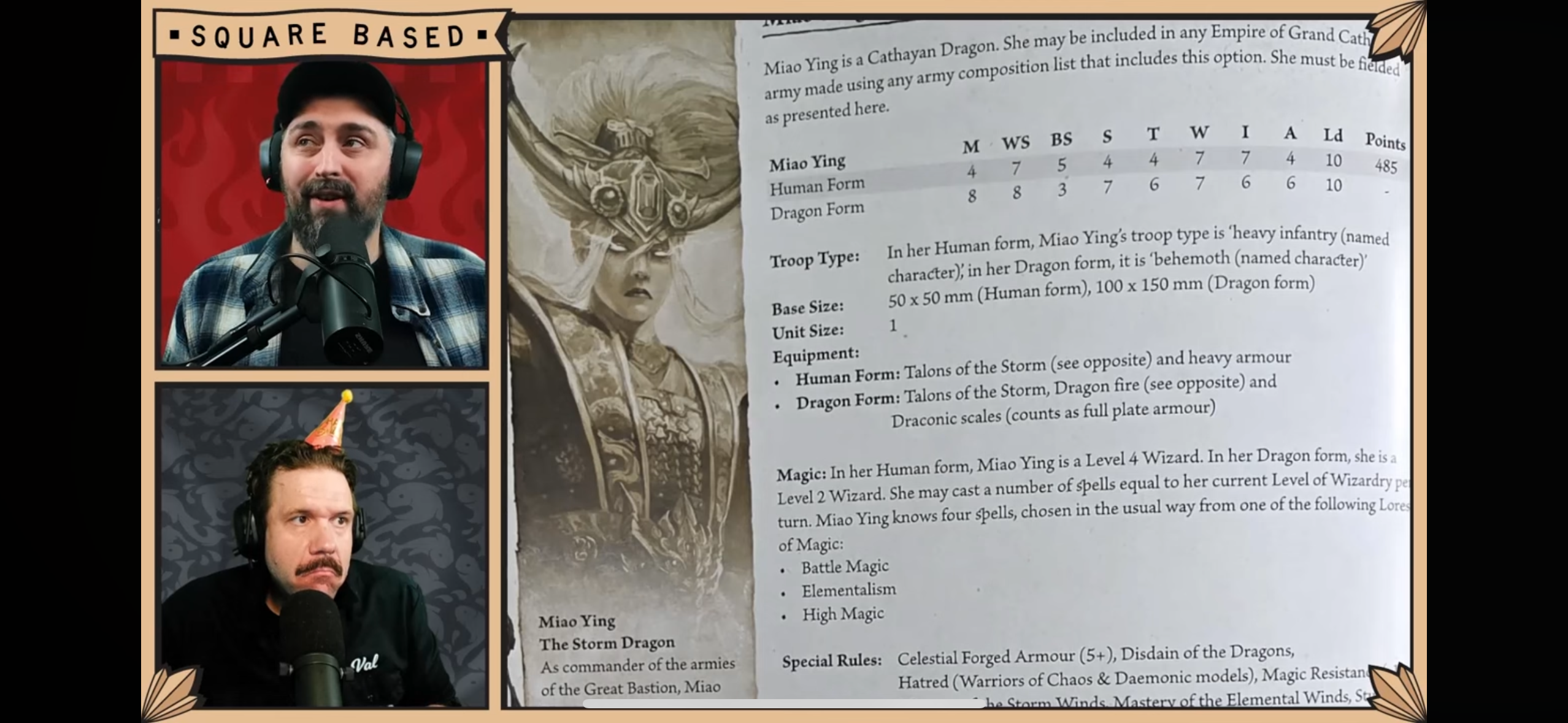 Miao Ying's TT stats, level 4 wizard in her human form - Total War ...