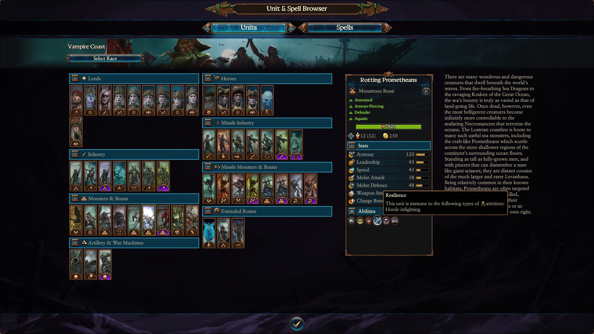 Vampire Coast Resilience not showing Vampiric Corruption - Total War ...