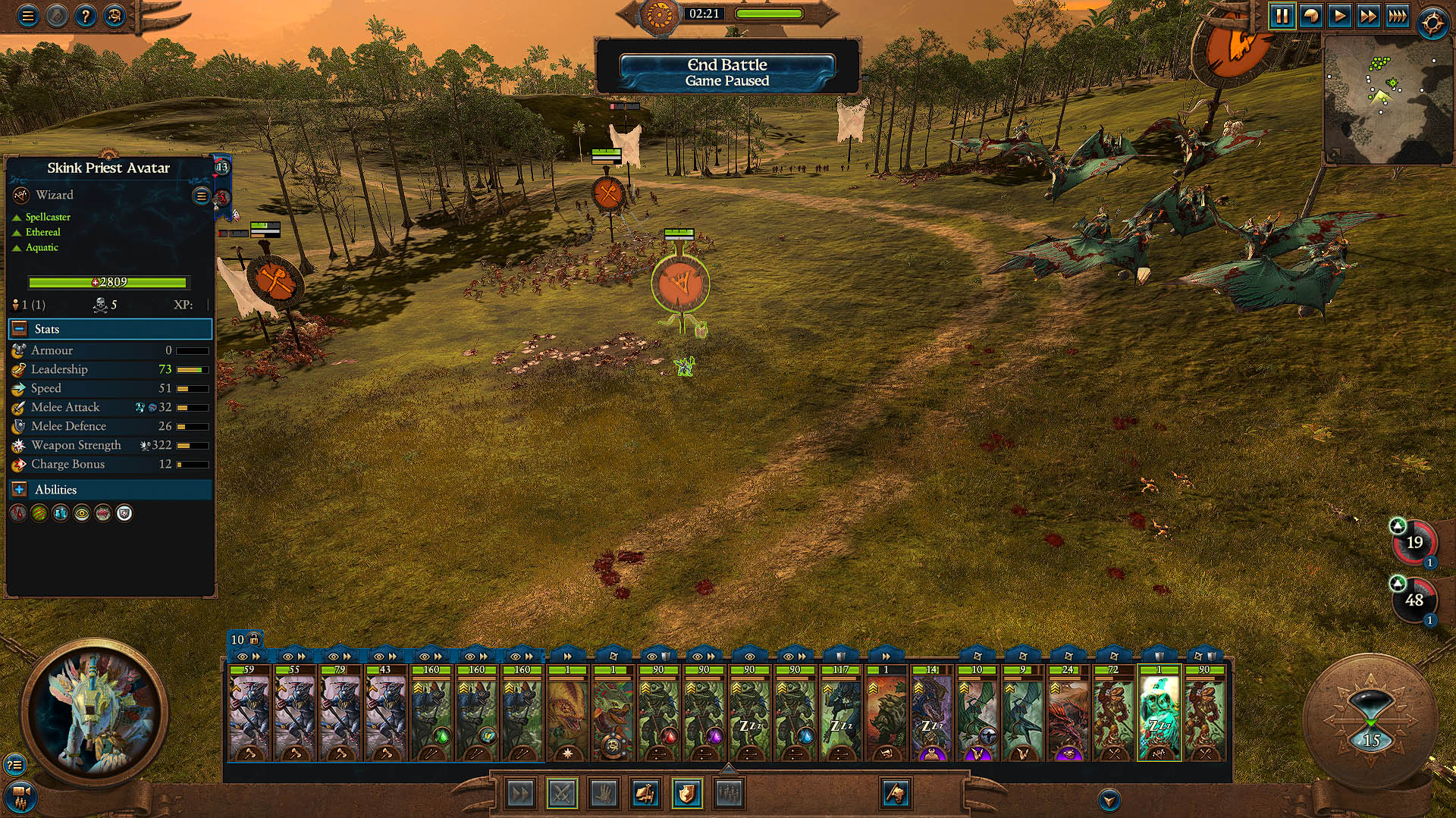 Skink priest avatar for the lizardmen doesn't have abilities - Total ...