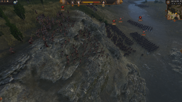 Cliffs are not impassable in parts of battle map - Total War: Pharaoh