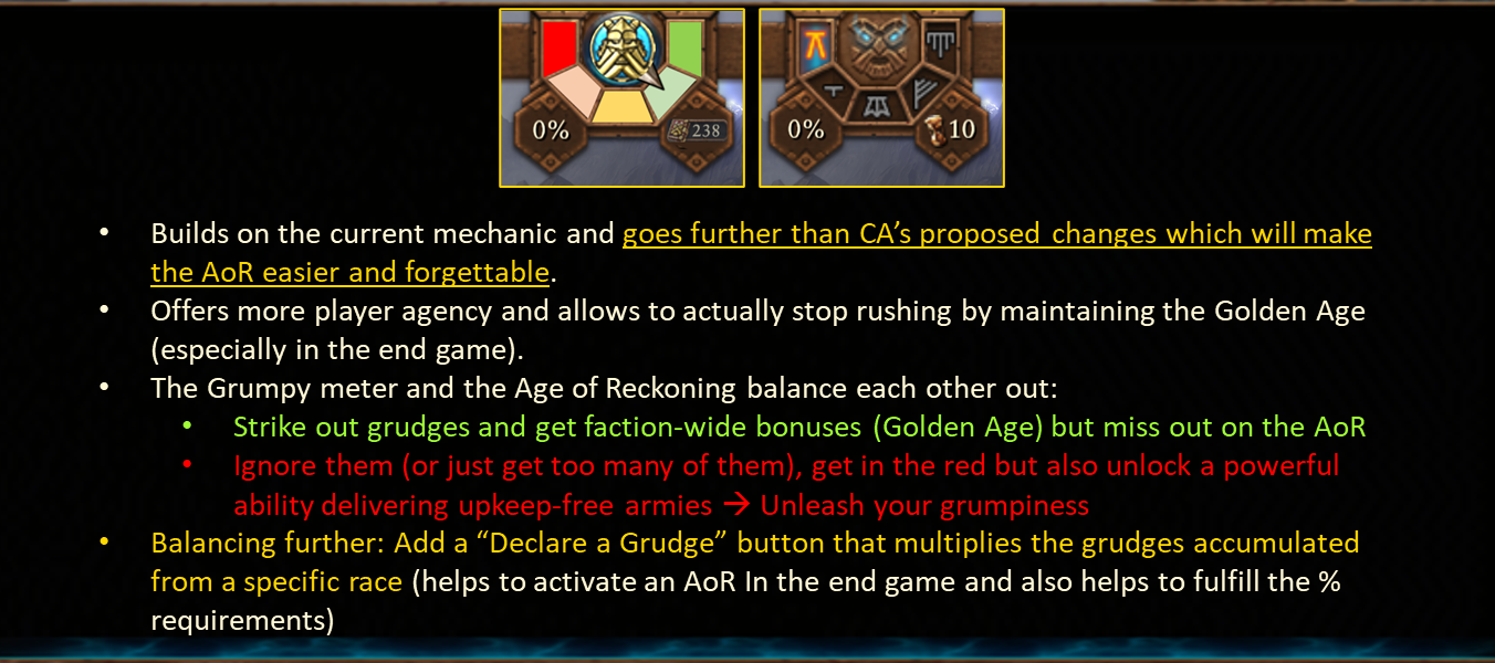 [Suggestion] "Grumpy meter", a way to improve the Age of Reckoning ...
