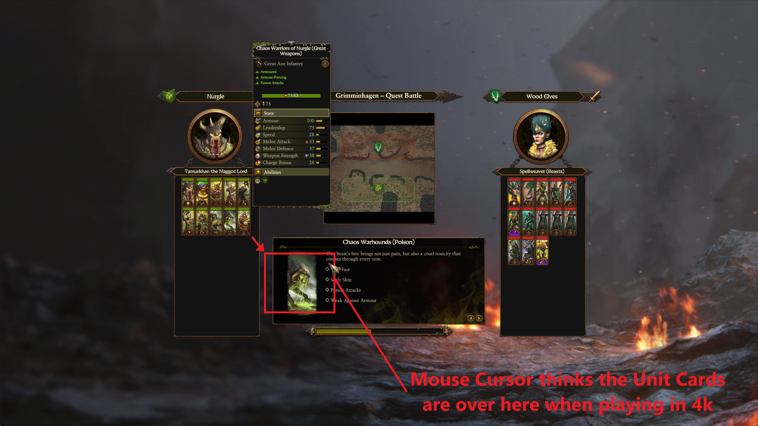 Mousing over unit cards in the pre battle screen in 4k - Total War ...