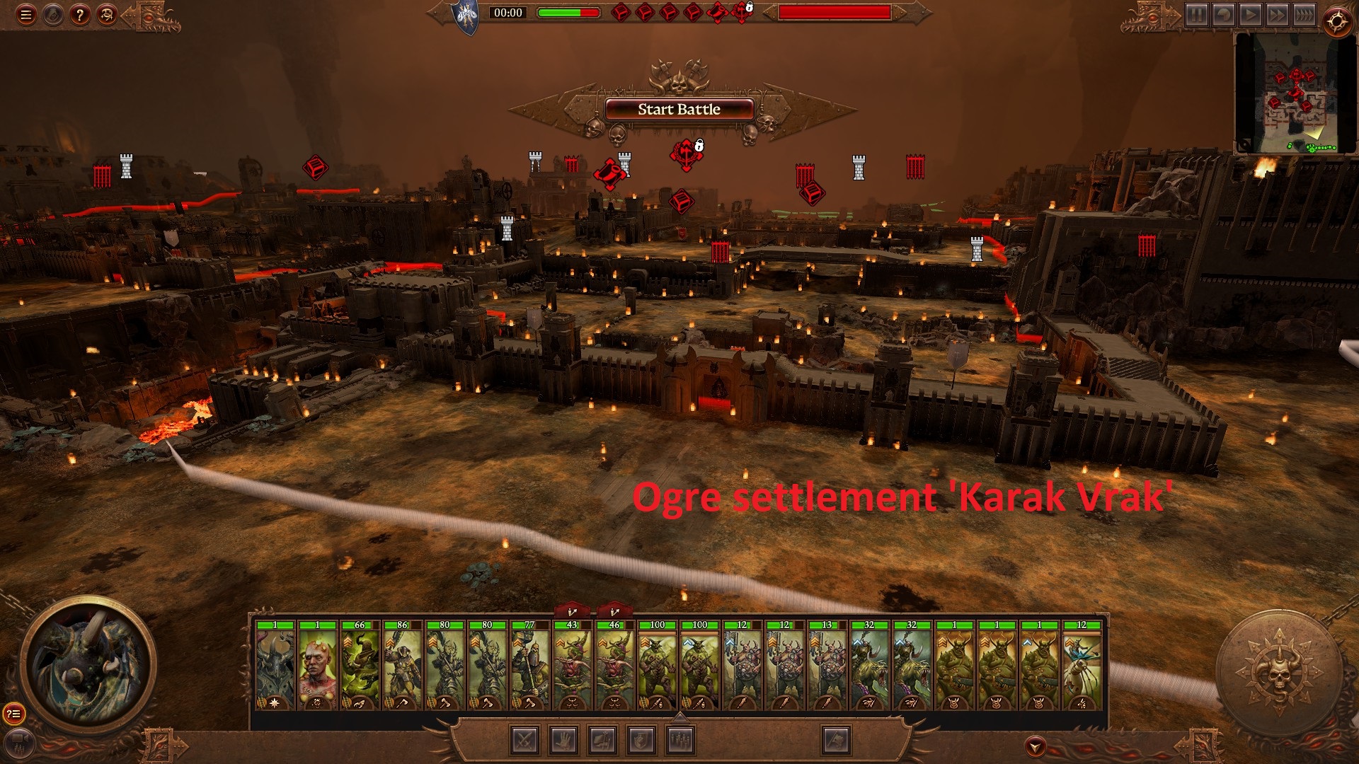 Ogre settlement 'Karak Vrag' with dwarf settlement battle map - Total ...