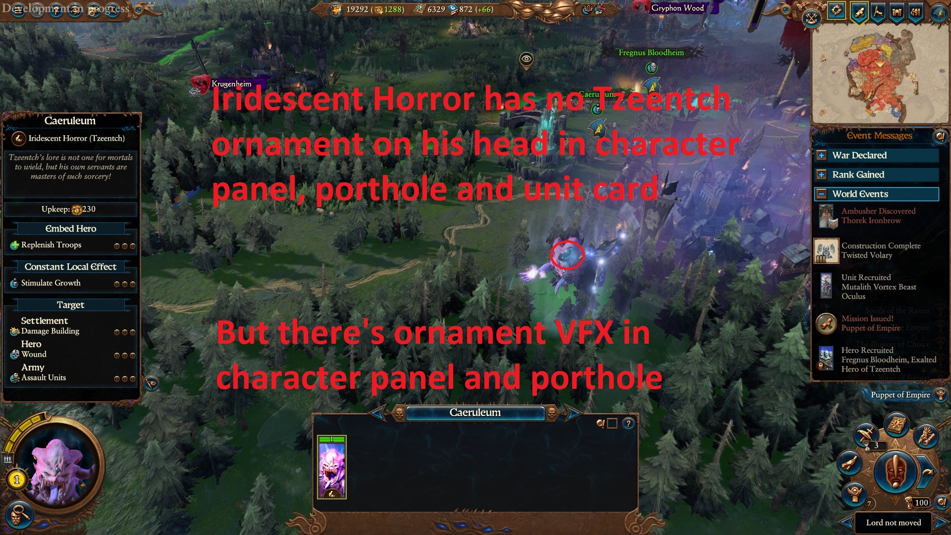 Iridescent Horror has no Tzeentch ornament on his head and there's ...