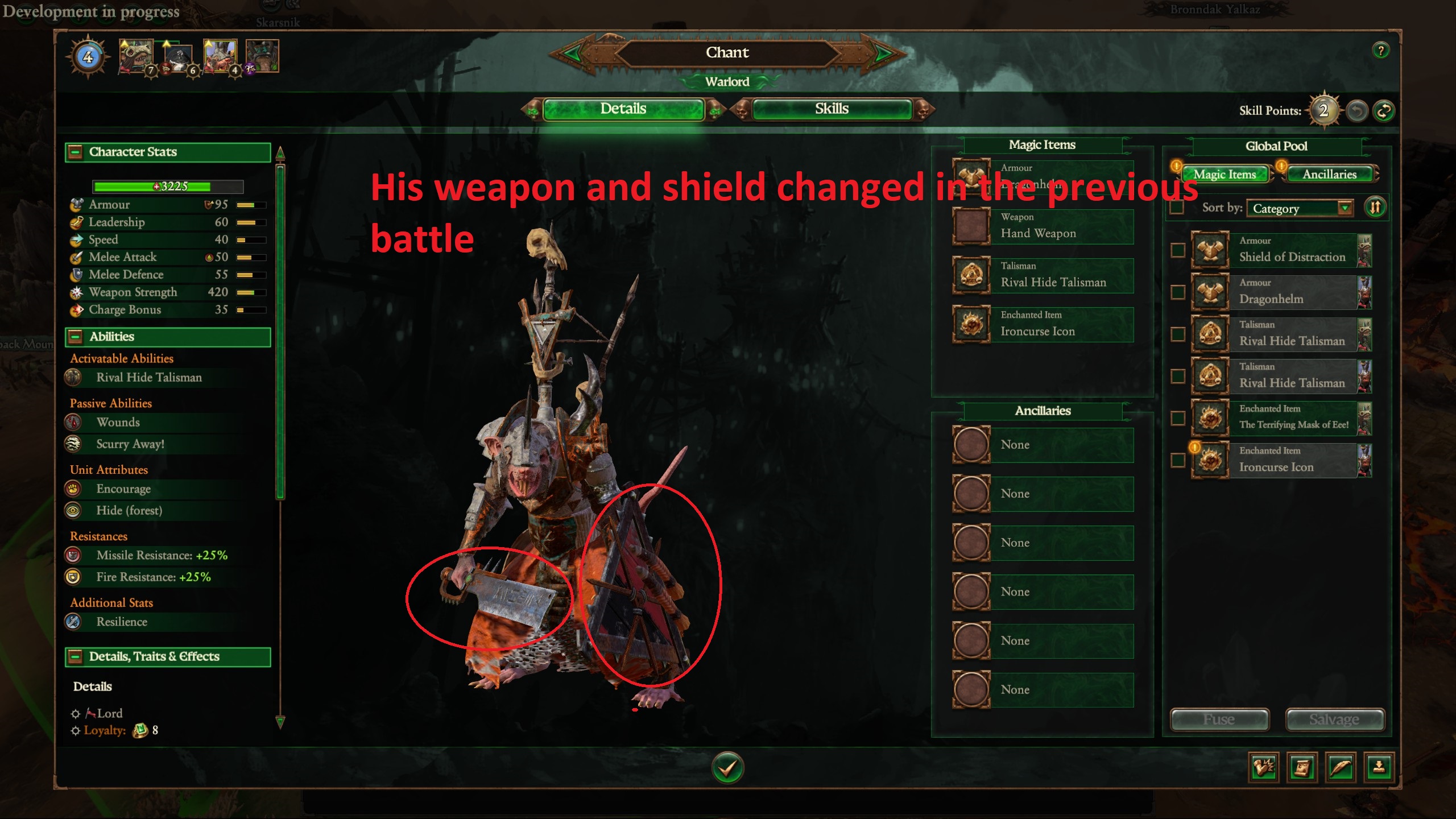 Skaven warlord generic lord's weapon and shield model change after ...