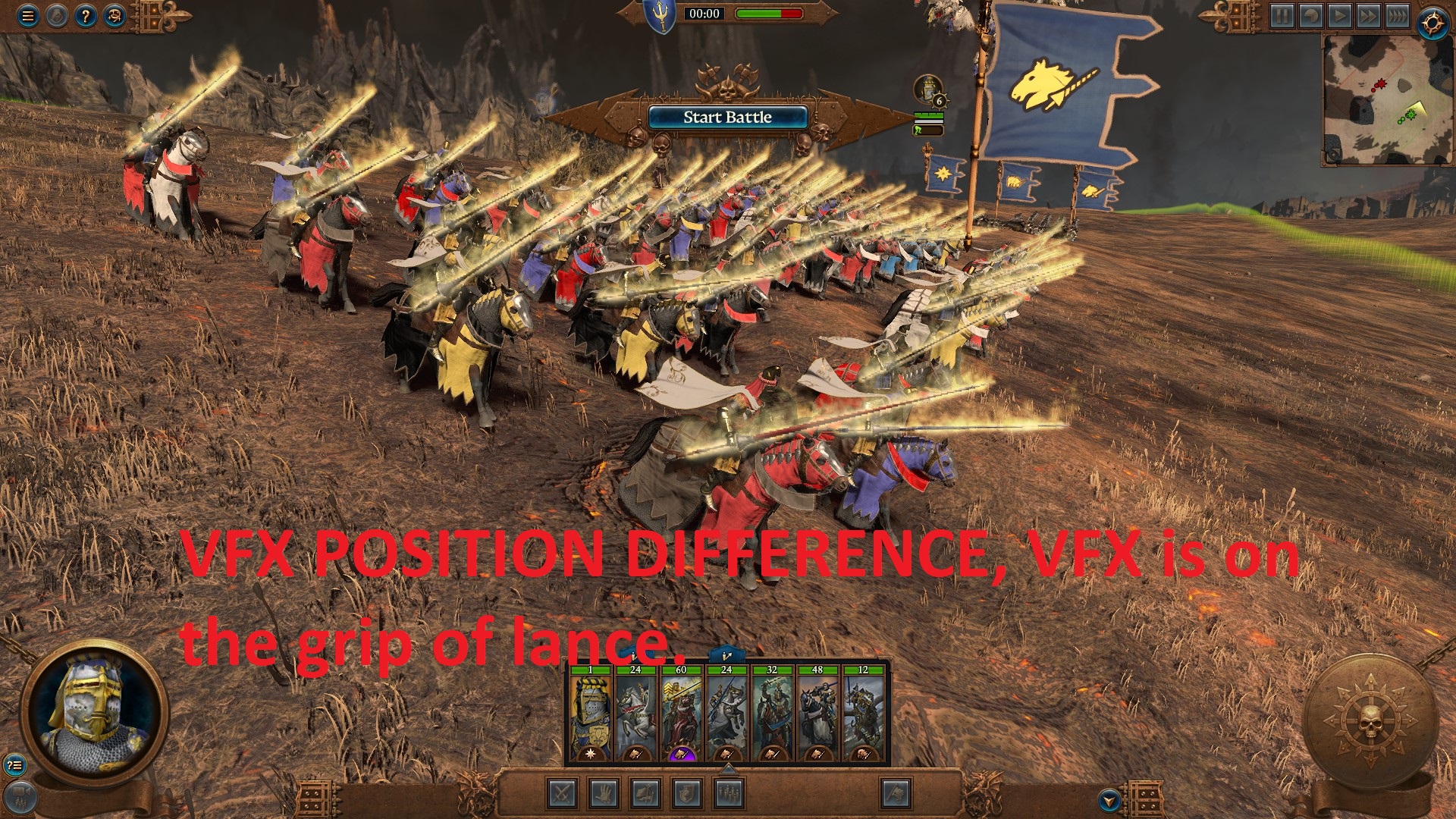 Bretonnian Knights' lance VFX position is not correct, please fix the ...