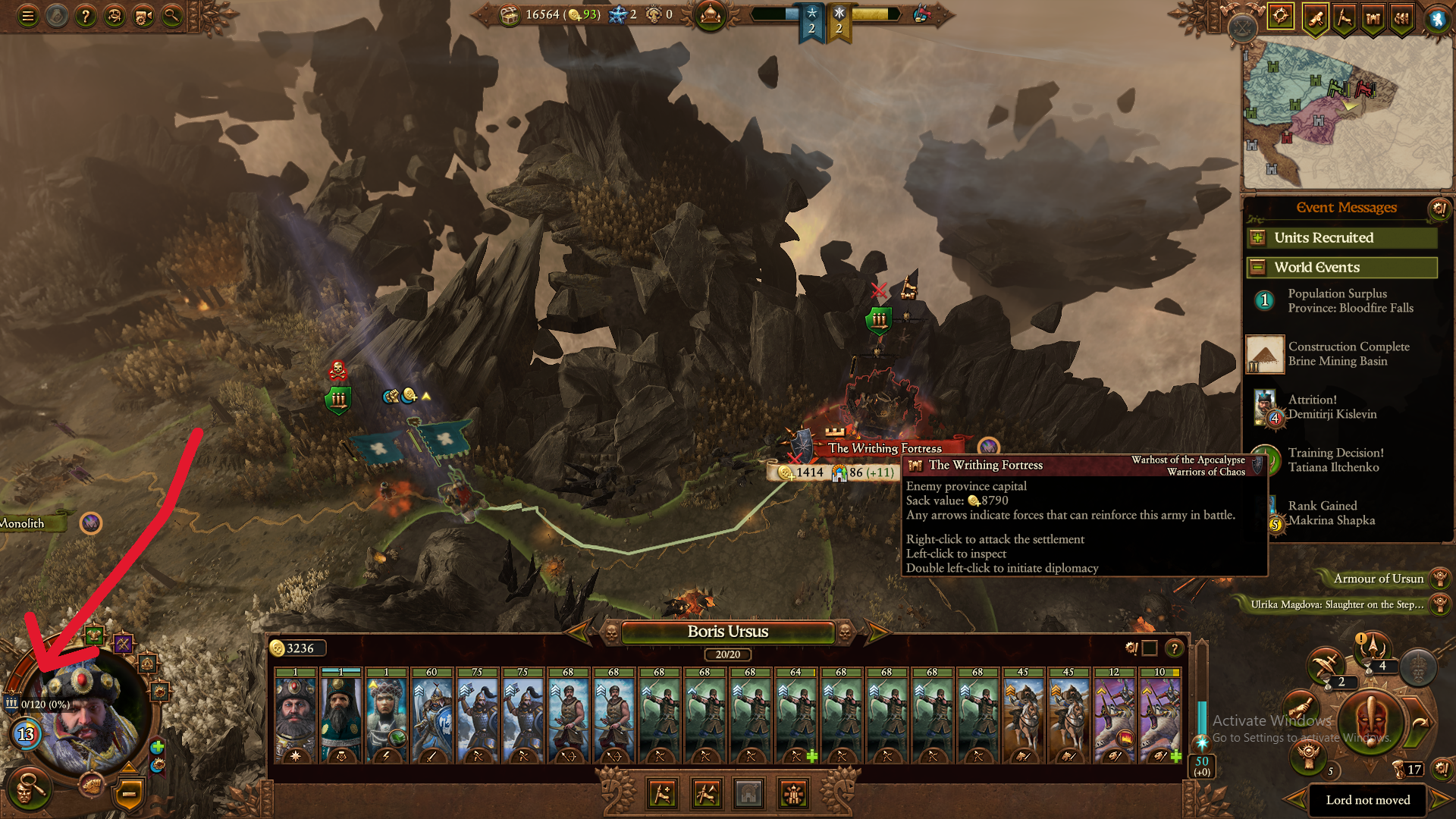 Kislev Invocation of Ursun (army) not providing movement buff the turn ...