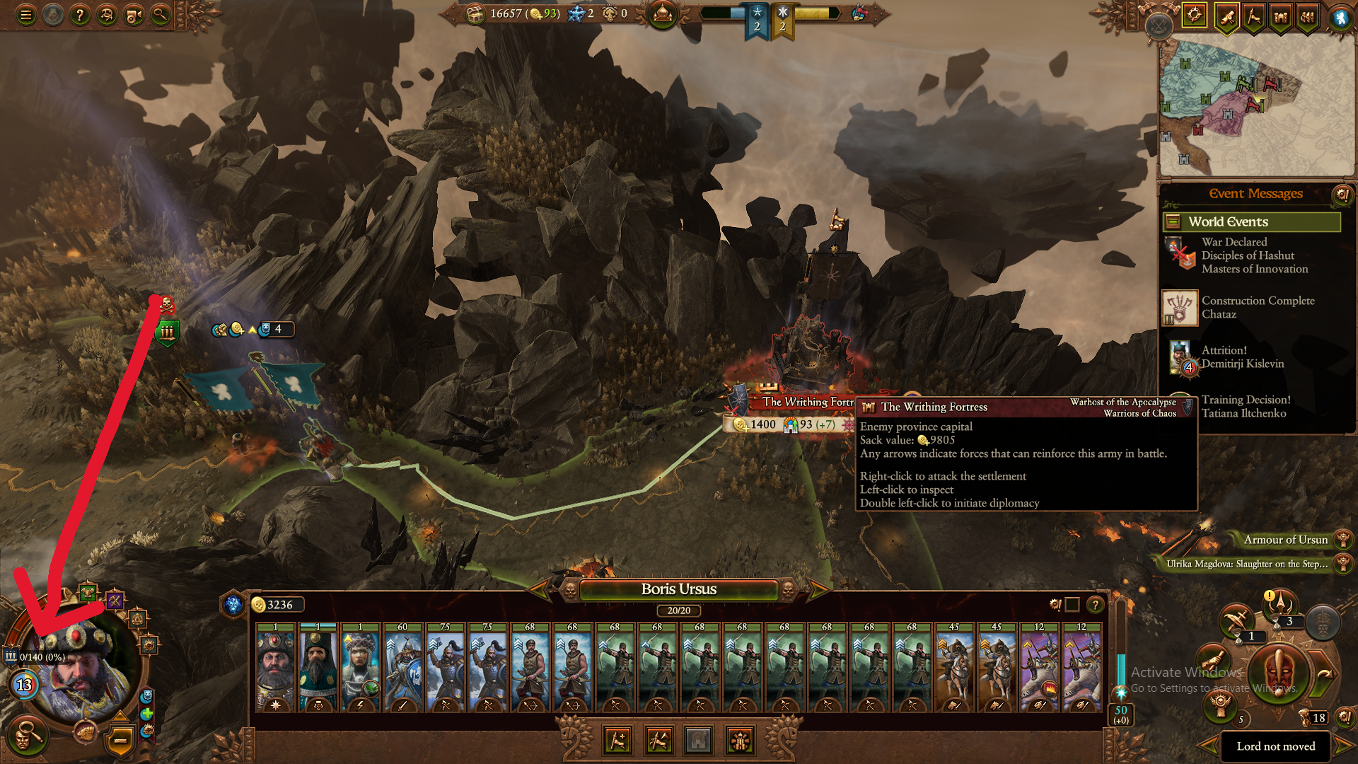 Kislev Invocation of Ursun (army) not providing movement buff the turn ...