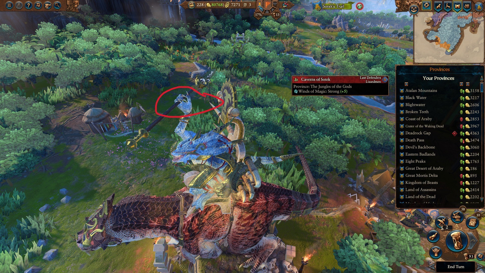 Kroq-gar hand bending unnaturally while recruiting - Total War: WARHAMMER