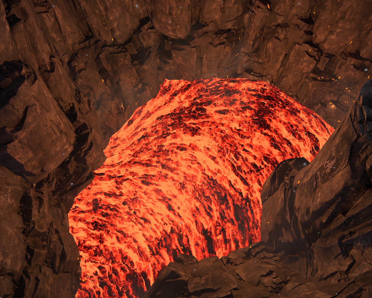 "Ashes maw volcano - chaos mountains" "land battle" map change textures ...