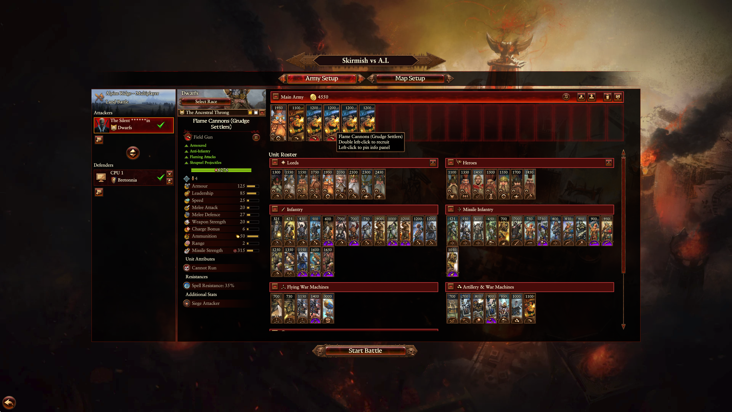 Flame Cannon (Grudge Settler) not displaying correct range stat - Total ...