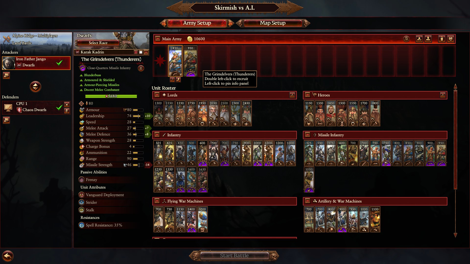 Dwarf Engineer Grudge Raker range - Total War: Warhammer