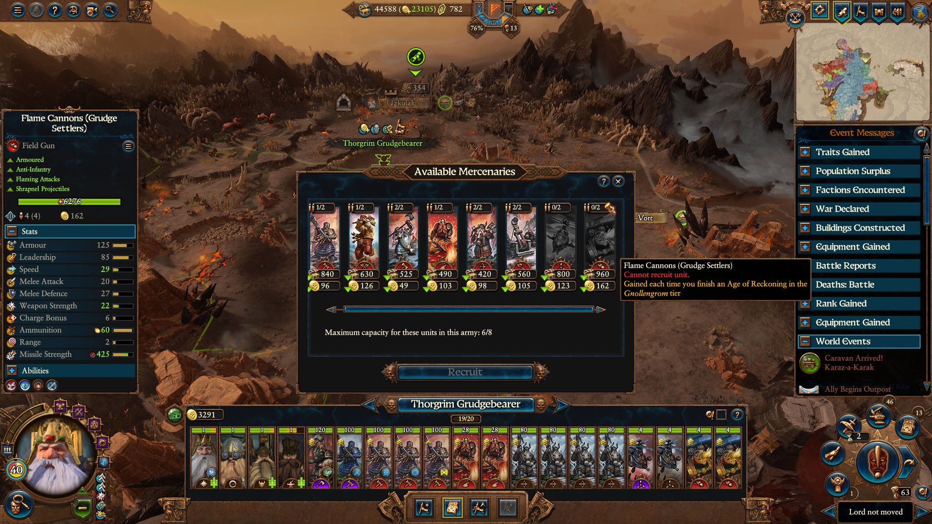 Dwarf Grudge Settler siege machines got wrong range - Total War: Warhammer