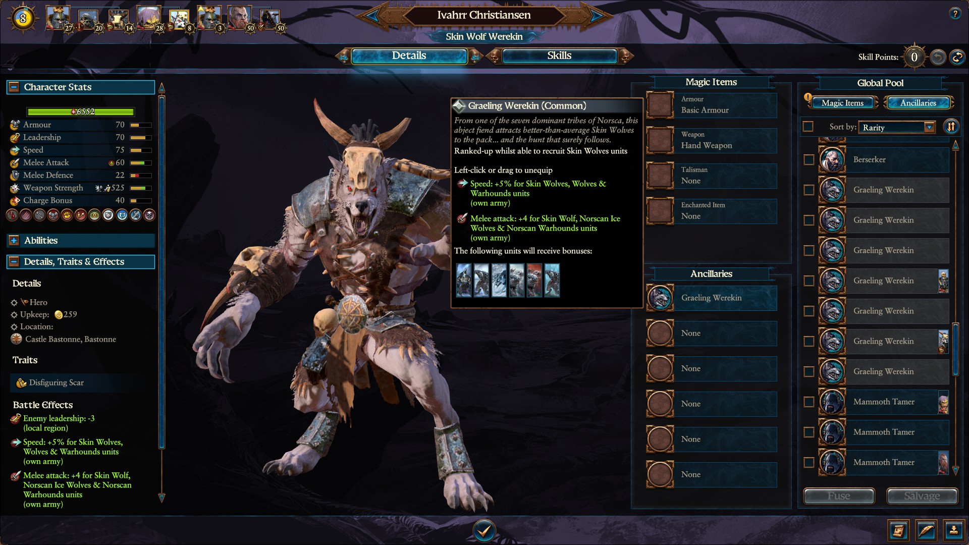 Norsca ancillary Graeling Werekin(Common) doesnt work - Total War ...