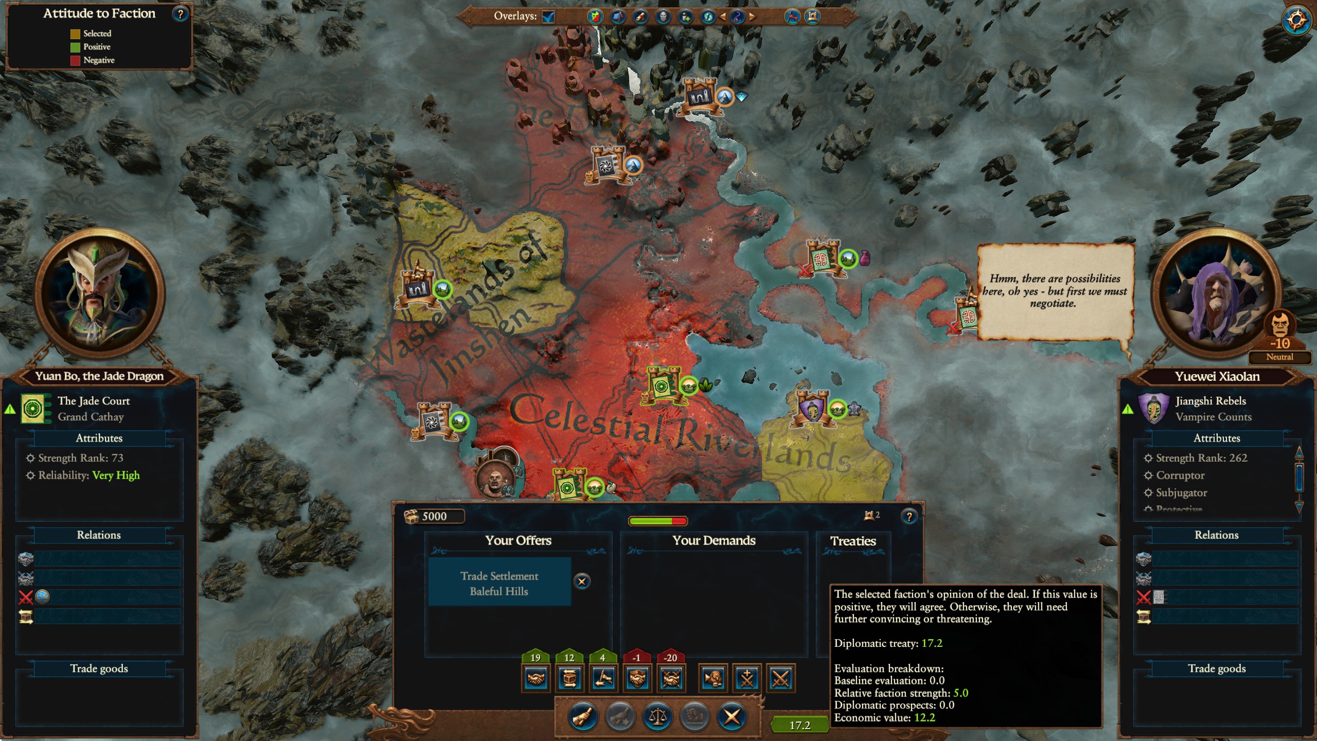 Trading settlements with factions of the same race will refresh the ...