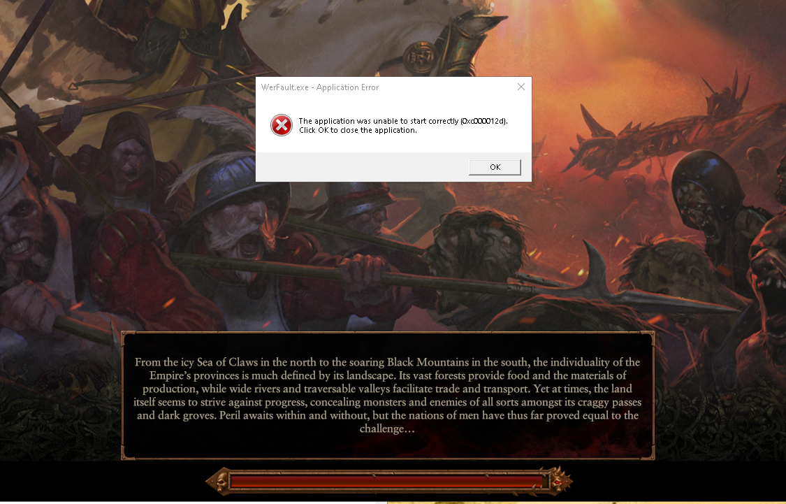 Crash on campaign loading screen - Total War: WARHAMMER