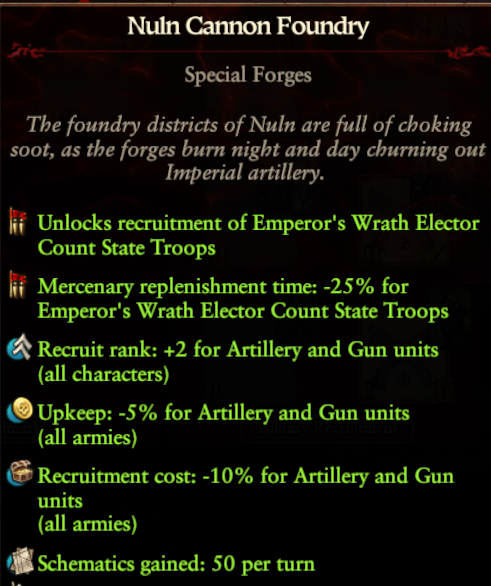 Nuln Gunnery School better before upgrading - Total War: WARHAMMER