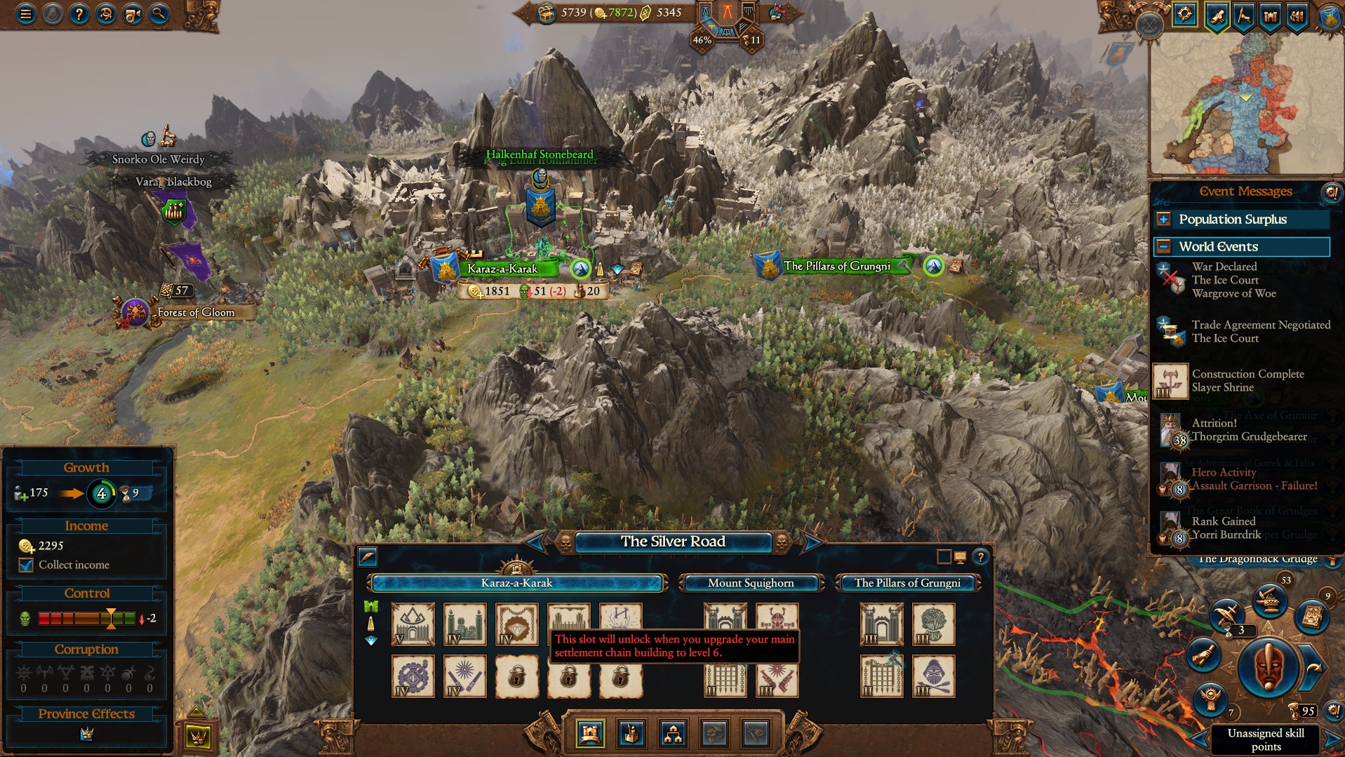 Karaz a Karak wont grow - Total War: WARHAMMER