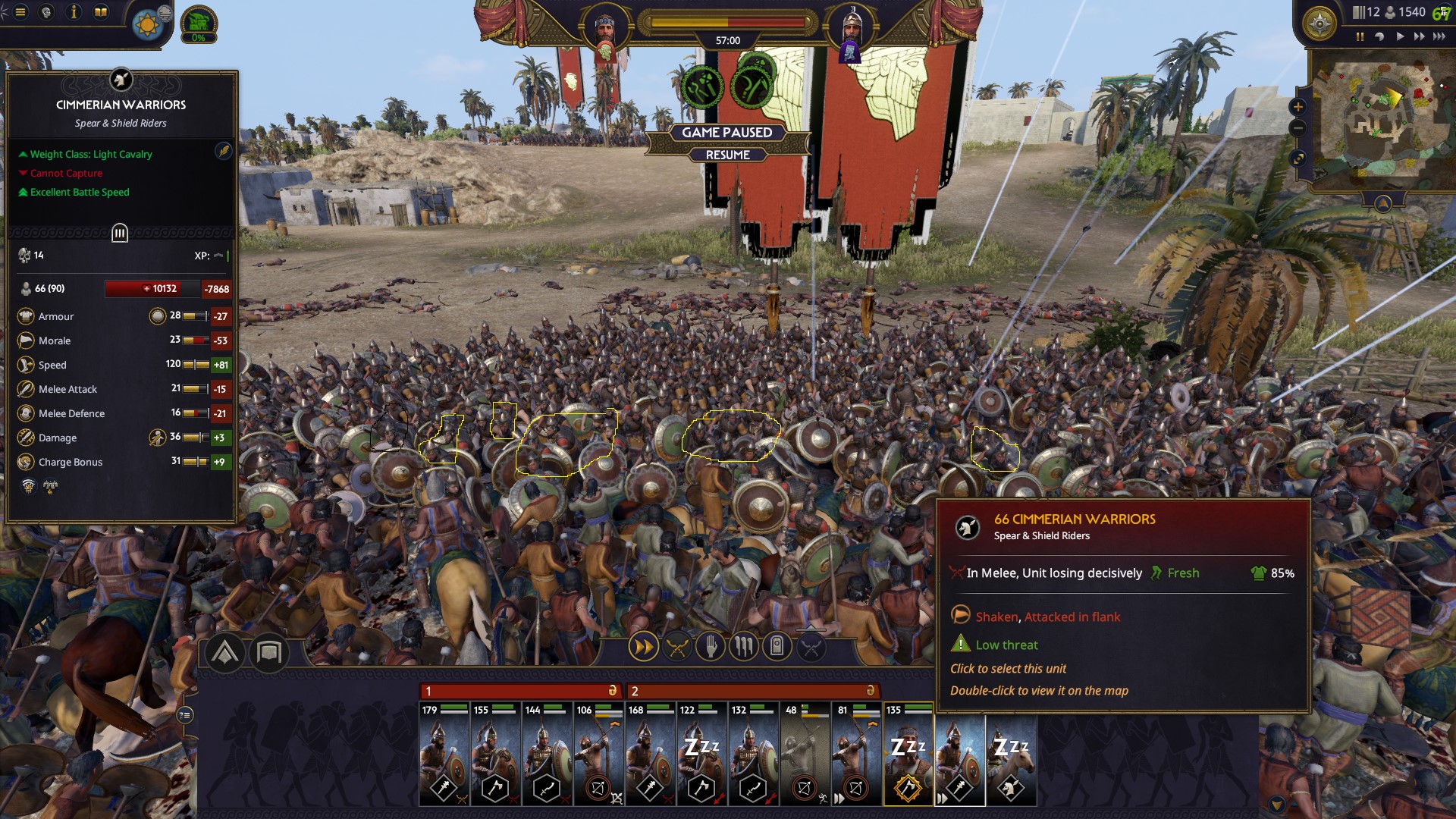 Several "hair" models clipping with "skin" models - Total War: Pharaoh