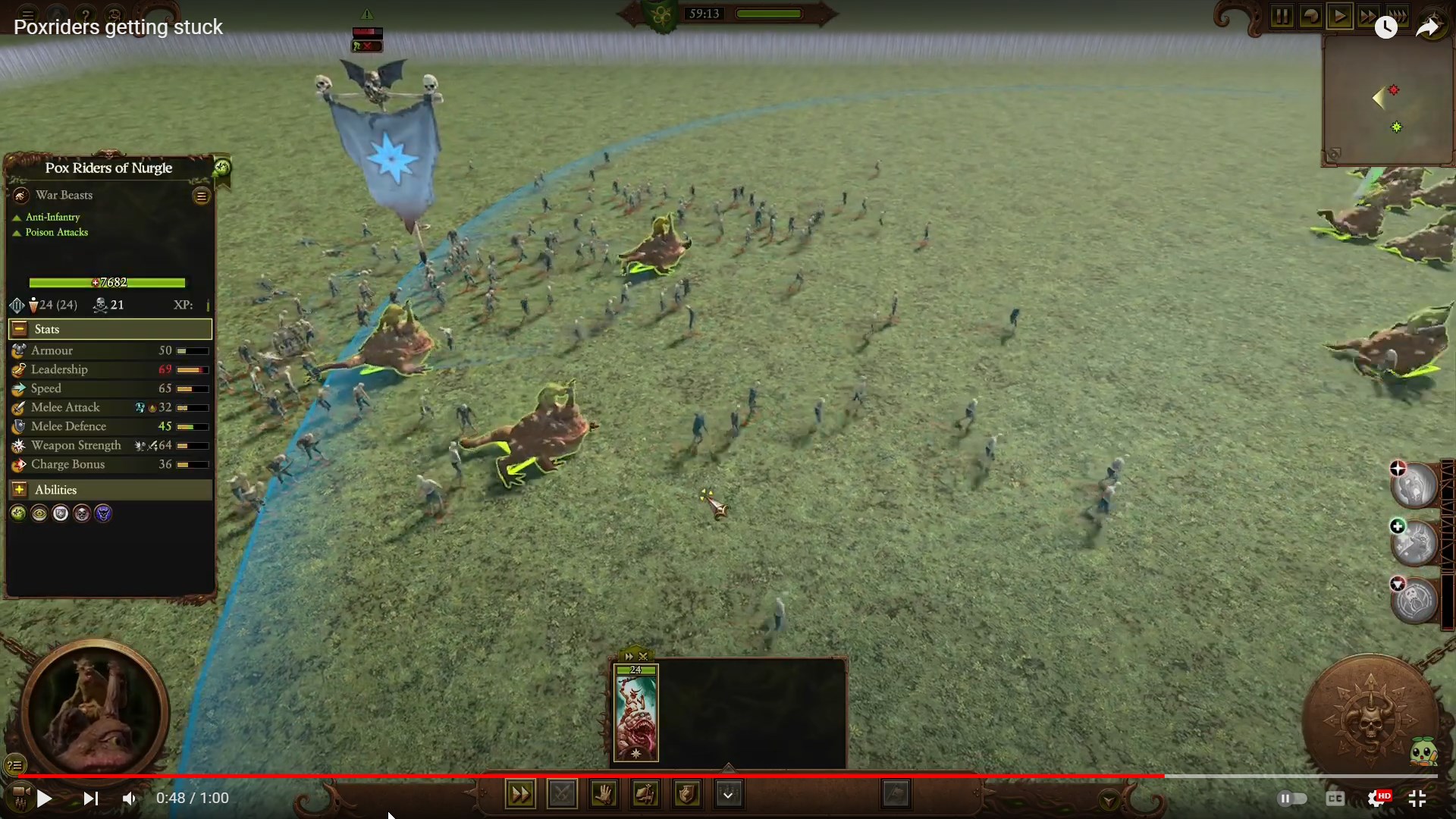 Poxrider walking animation prevents pulling out - Total War: Warhammer